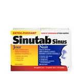 Sinutab Extra Strength Sinus Caplets, Daytime & Nighttime, Convenience ...