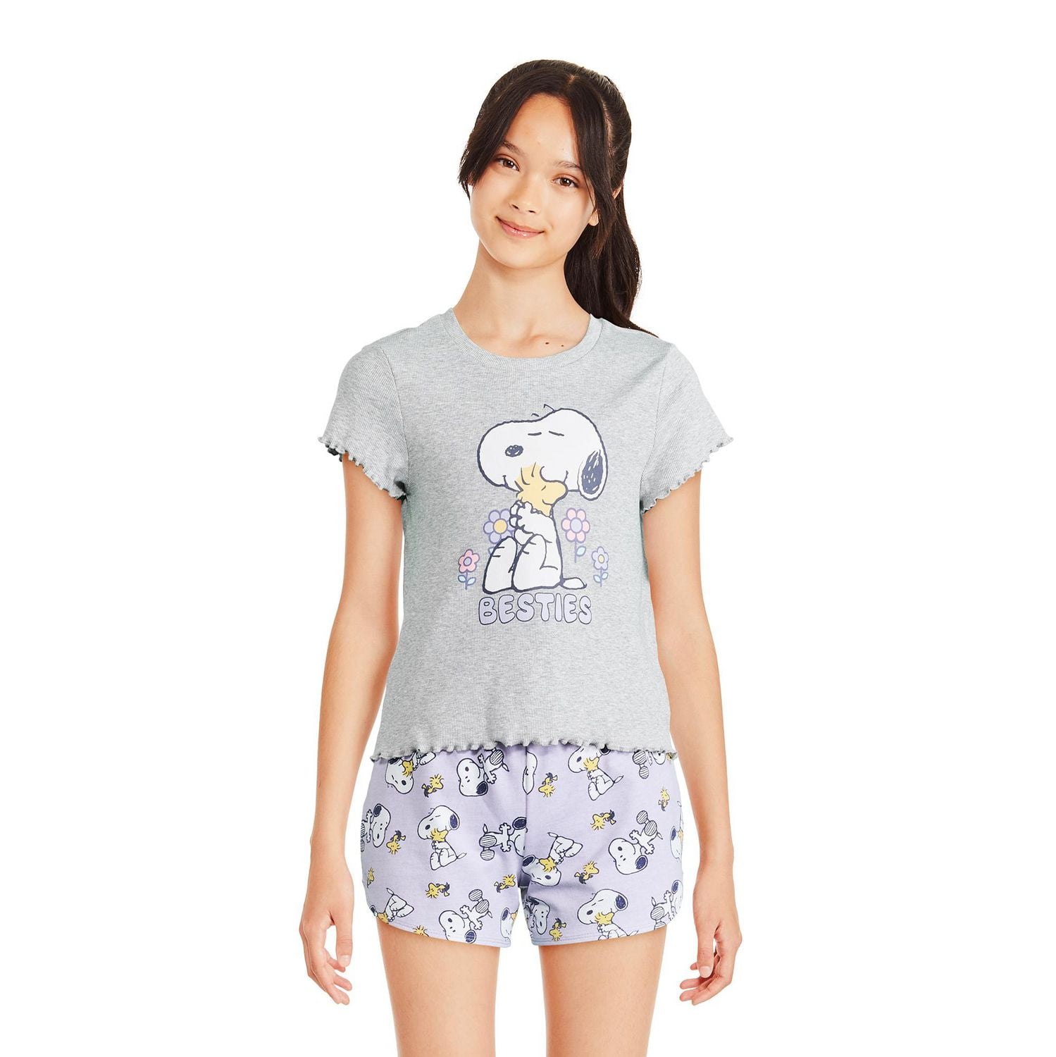 Peanuts Girls' Snoopy Rib Tee, Sizes XS-L - Walmart.ca