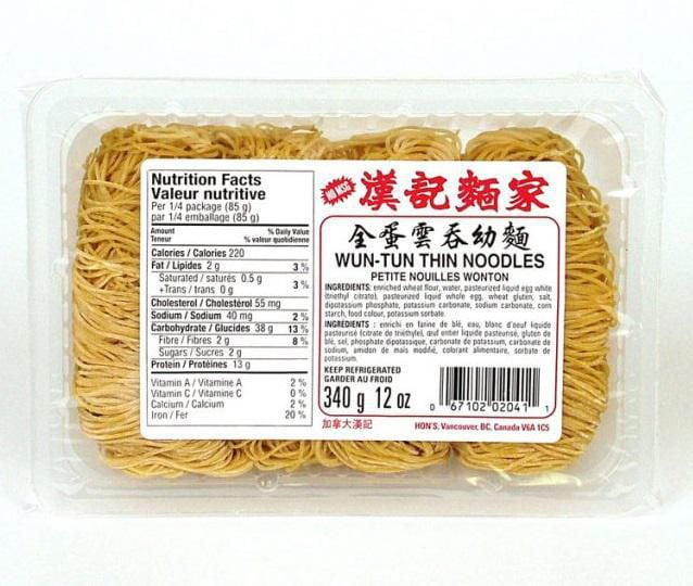 Hons Frozen Won Ton Thin Noodle 340g | Walmart Canada
