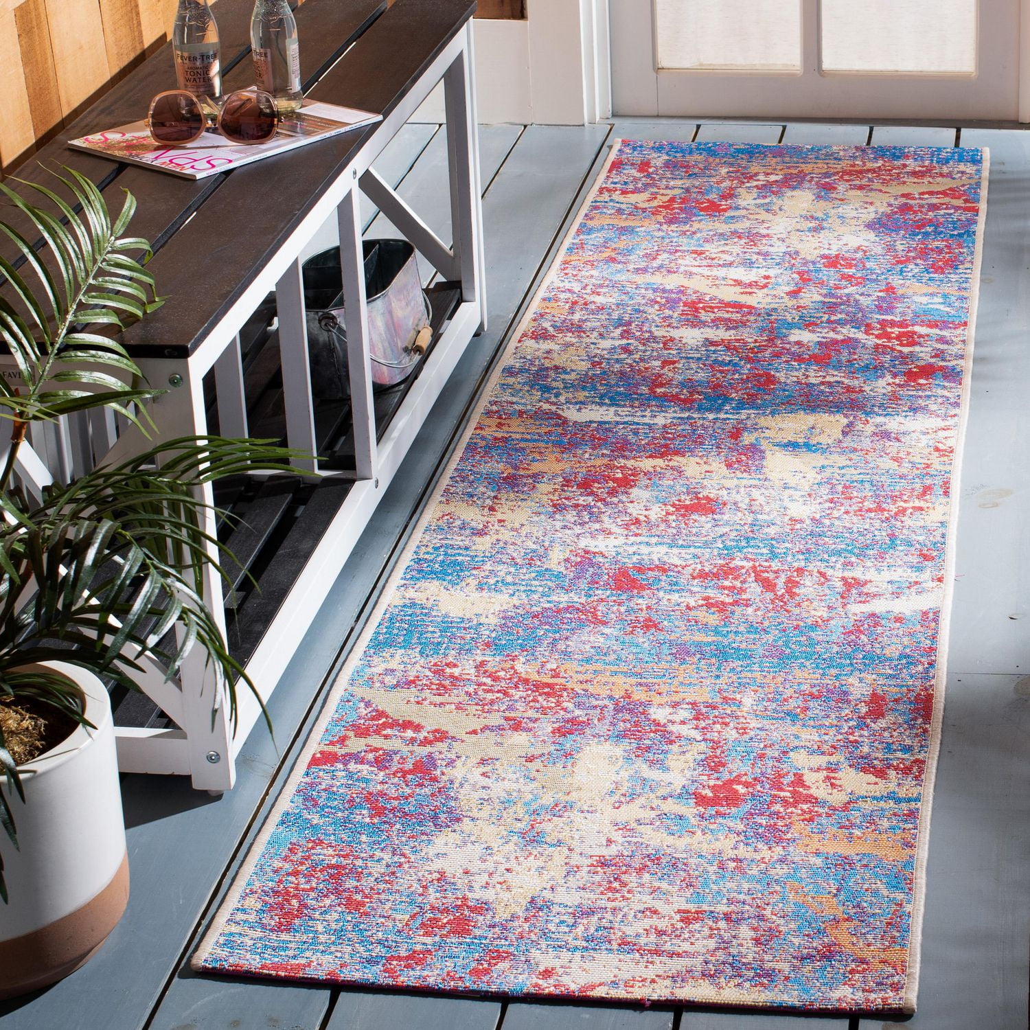 Safavieh Summer Portmont Abstract Outdoor Area Rug | Walmart Canada