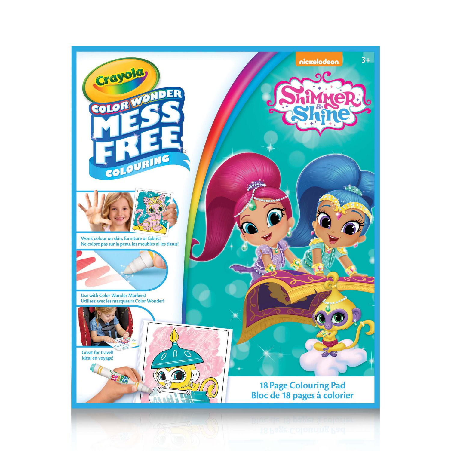 Crayola Nickelodeon Shimmer & Shine Color Wonder Colouring Pad ...