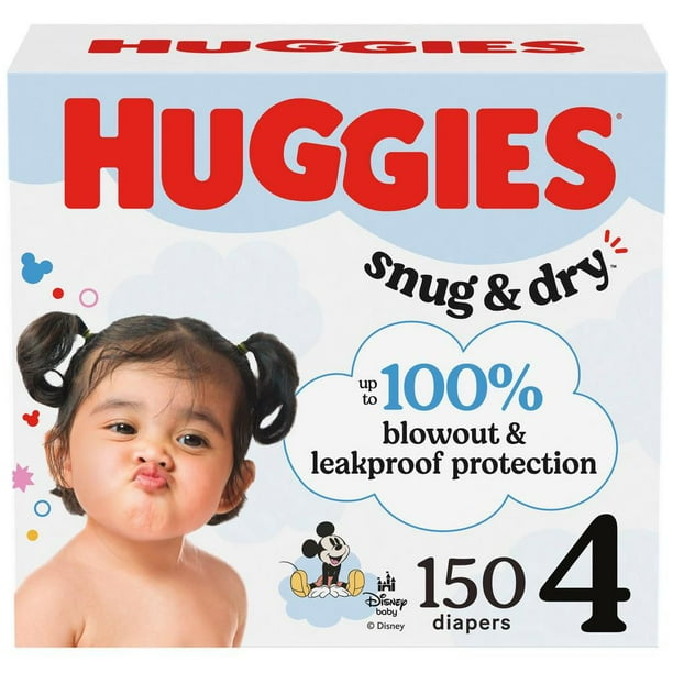 HUGGIES Snug & Dry Baby Diapers, Mega Colossal Pack, Sizes 1-8 | 208-80 ...