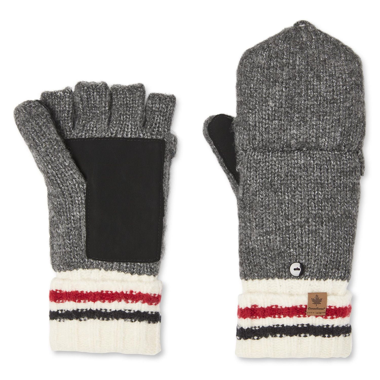 Canadiana Men's Cabin Stripe Flip Mittens | Walmart Canada