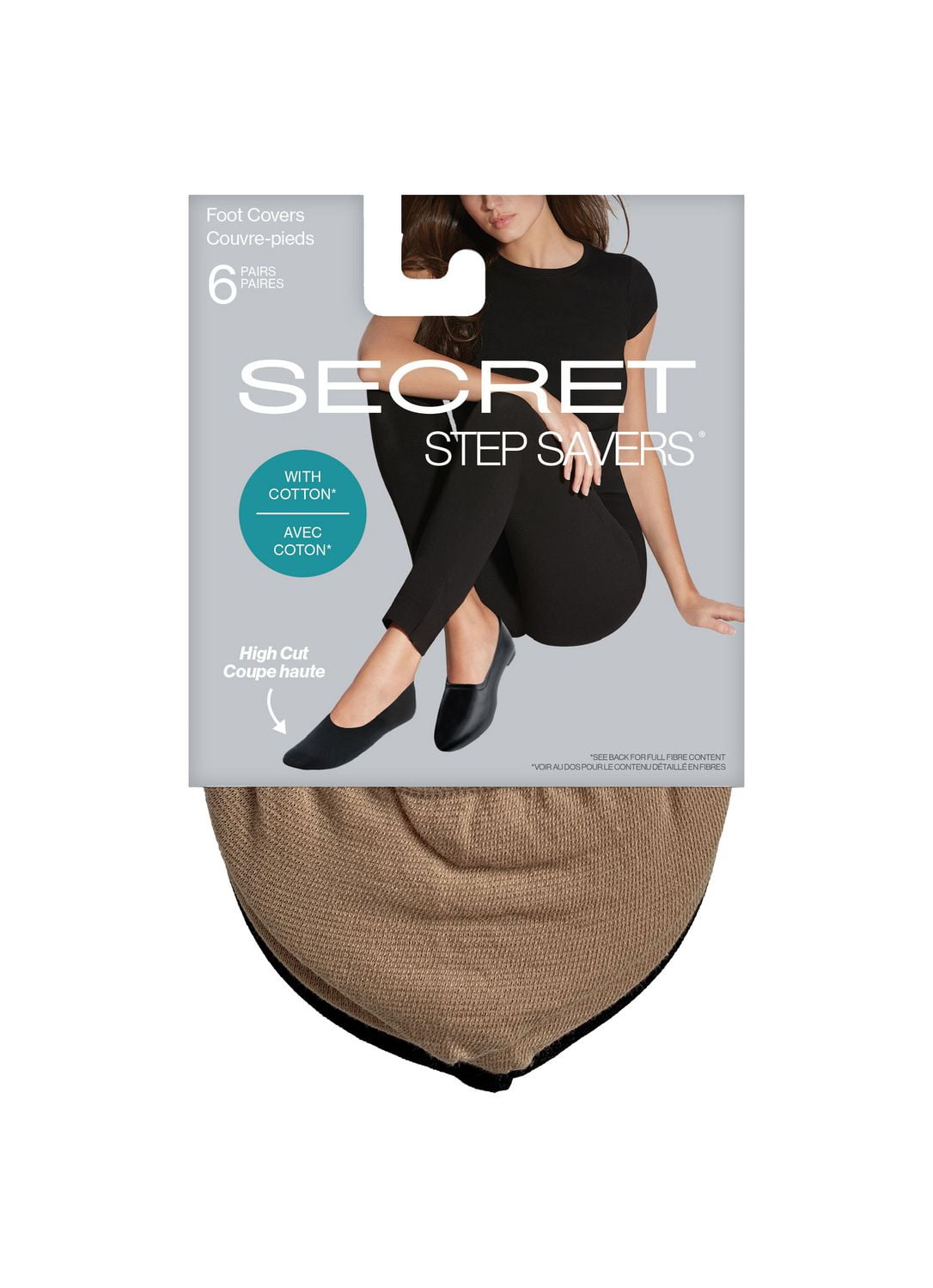 Click here for Secret Step Savers 6pk Cotton Foot Covers One Size prices