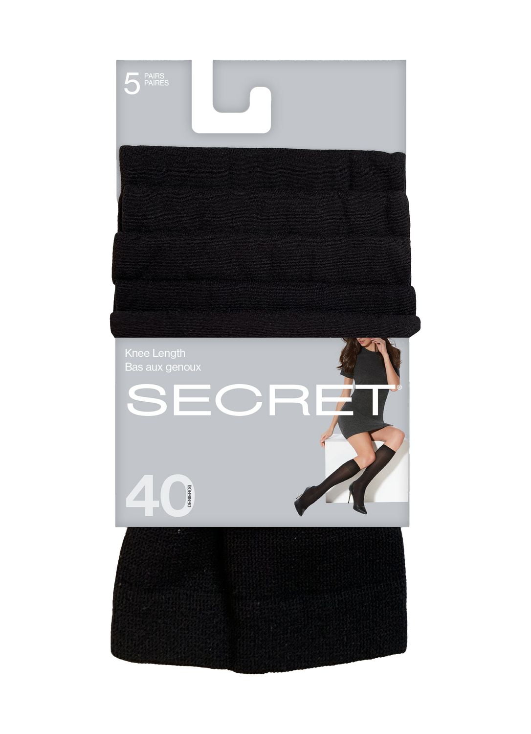 Click here for Secret Knee Length 5pk One Size prices