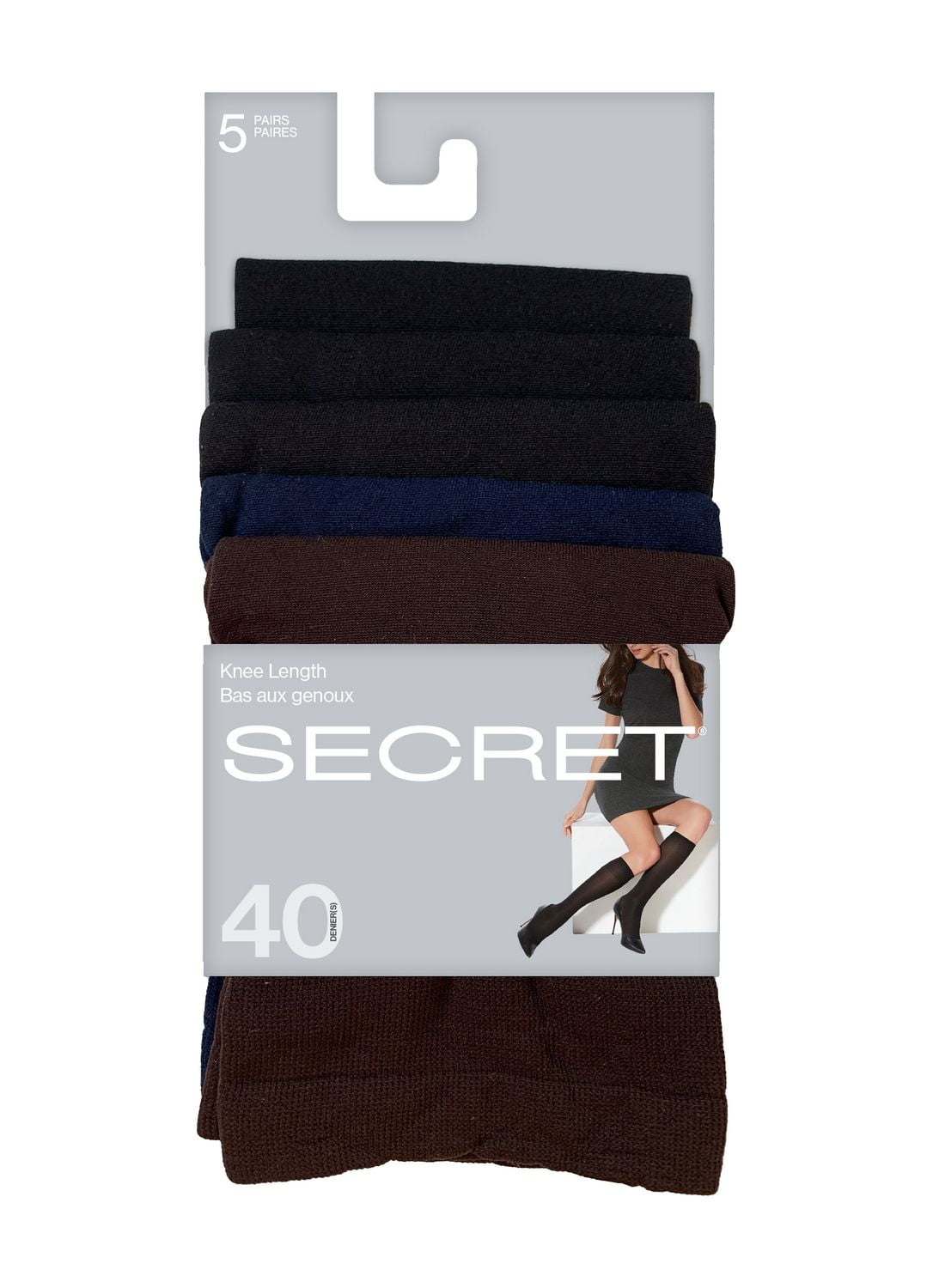 Click here for Secret Knee Length 5pk One Size prices