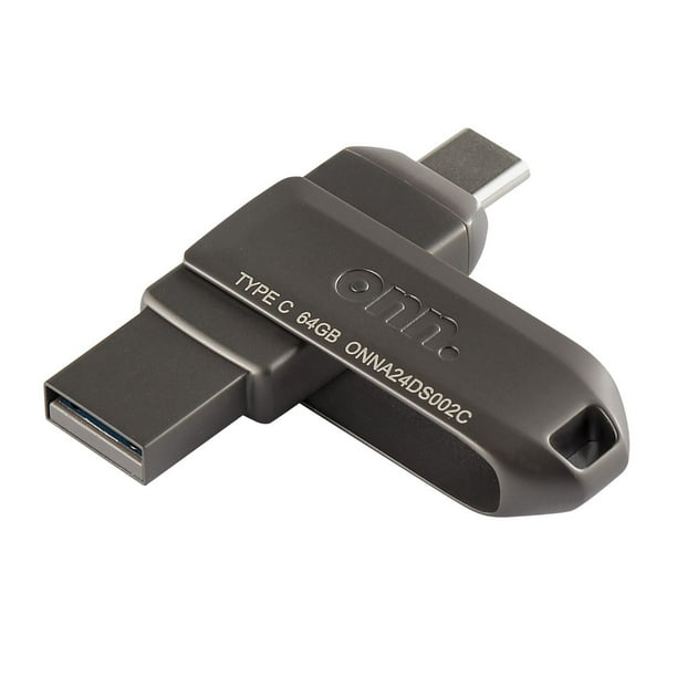 onn. 64 GB USB Type-C Swivel Style Flash Drive, Up to 130 MB/s Read ...