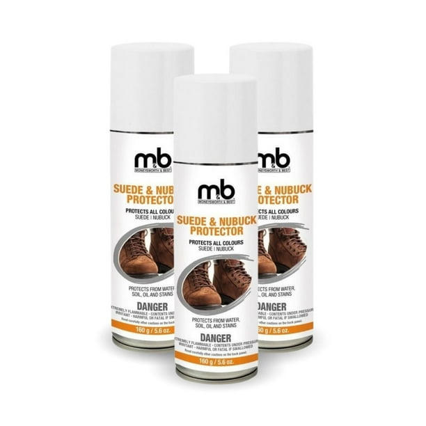 M&B Suede + Nubuck Protector 3PK - 160g/5.6oz, Gentle Formula Protects ...