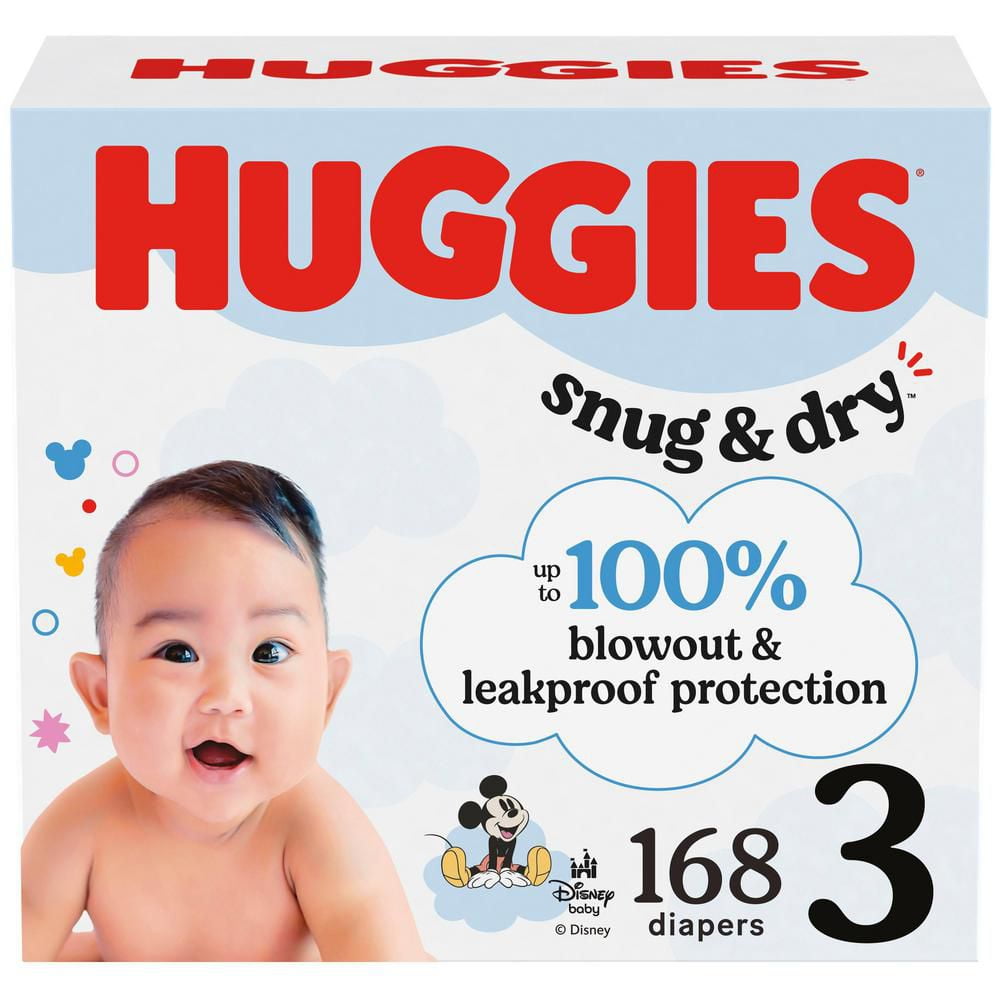 HUGGIES Snug & Dry Baby Diapers, Mega Colossal Pack, Sizes 1-8 | 208-80 ...