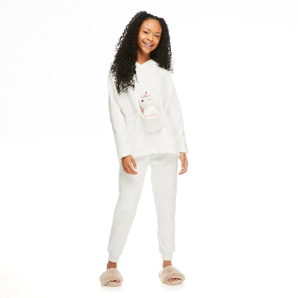 Justice Girls' Hooded Pajamas and Toy 3-Piece Set - Walmart.ca