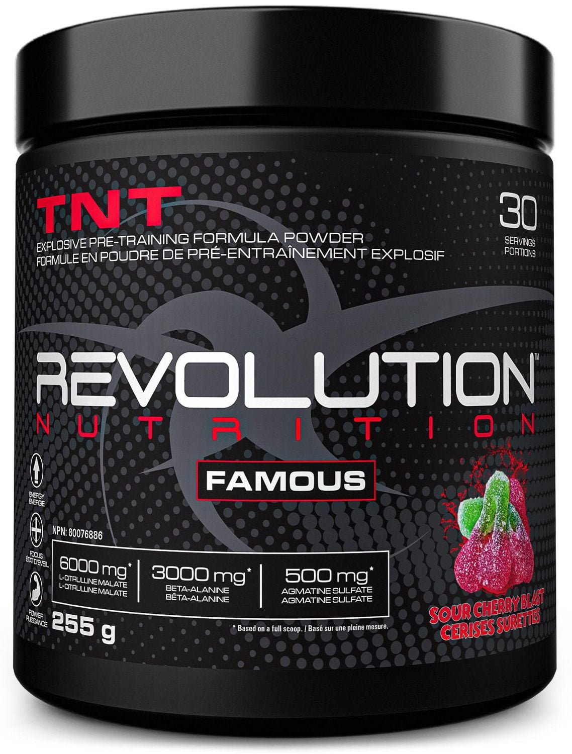 Revolution Nutrition TNT Pre-Workout Powder (Sour Cherry Blast, 255 gr ...