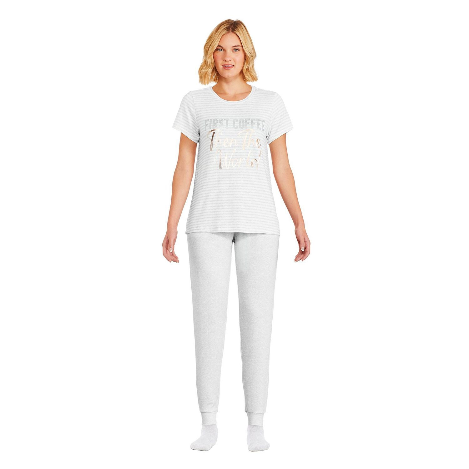 Click here for George Womens Hacci Pajamas 2-Piece Set L prices