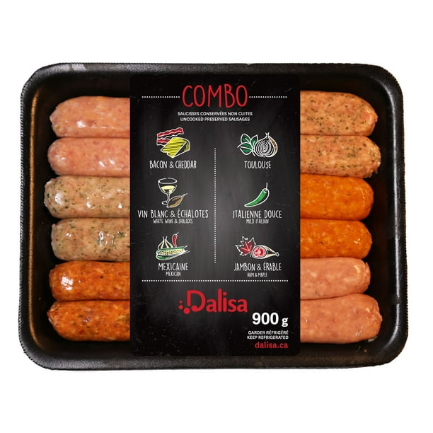 Dalisa 6 Flavours Combo Dinner Sausage 900g, Value Pack, Dalisa Combo ...