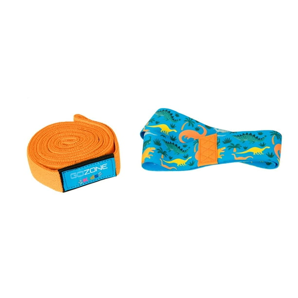 GoZone Kids X-Light Dino-Printed Bounce Bands – Blue/Orange, Easy to ...
