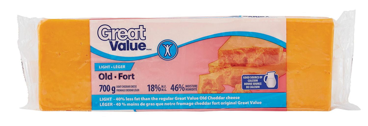 Great Value Light Old Cheese Block | Walmart Canada