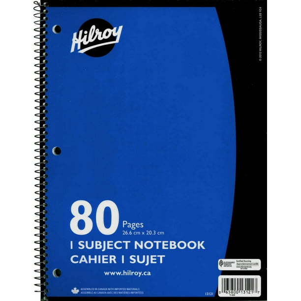 Hilroy 1 Subject Coil Notebooks - Walmart.ca