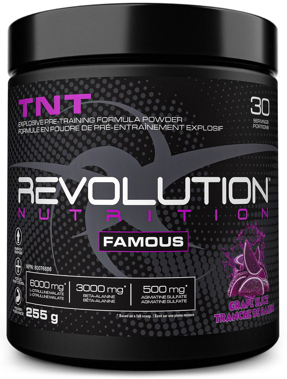 Revolution Nutrition TNT Pre-Workout Powder (Grape Slice, 255 gr ...