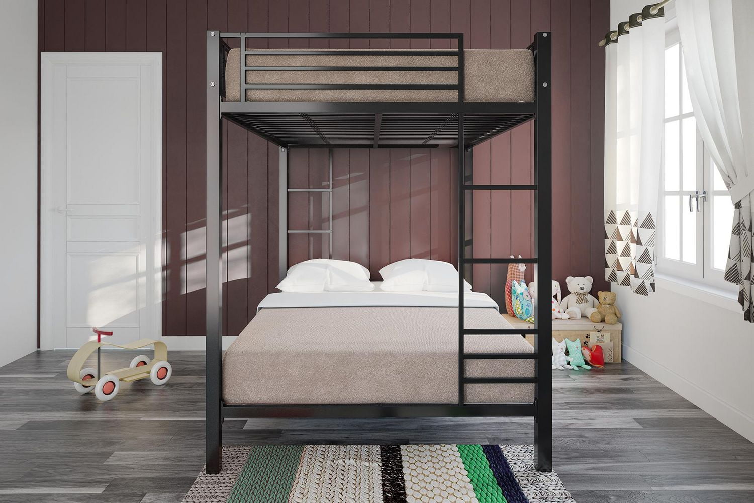 Full over full metal bunk beds walmart store
