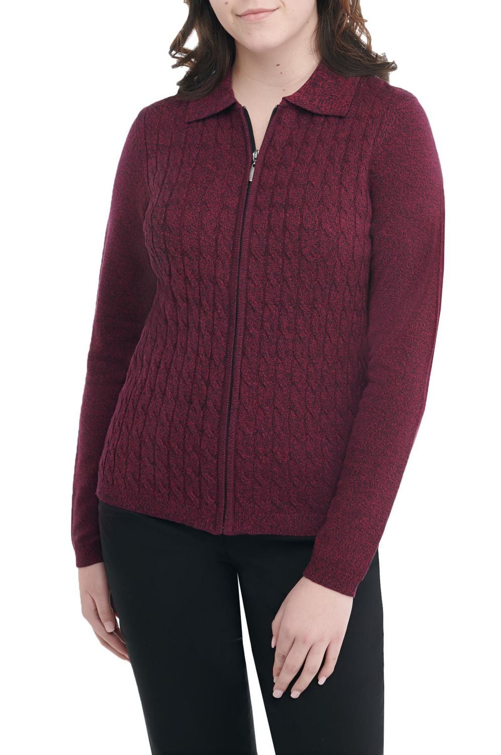 Alia Women's Long Sleeve Zip Front Cardigan | Walmart Canada