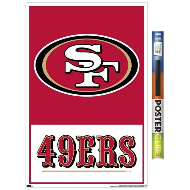 NFL San Francisco 49ers - Logo 21 Wall Poster, 22.375" x 34" Framed ...
