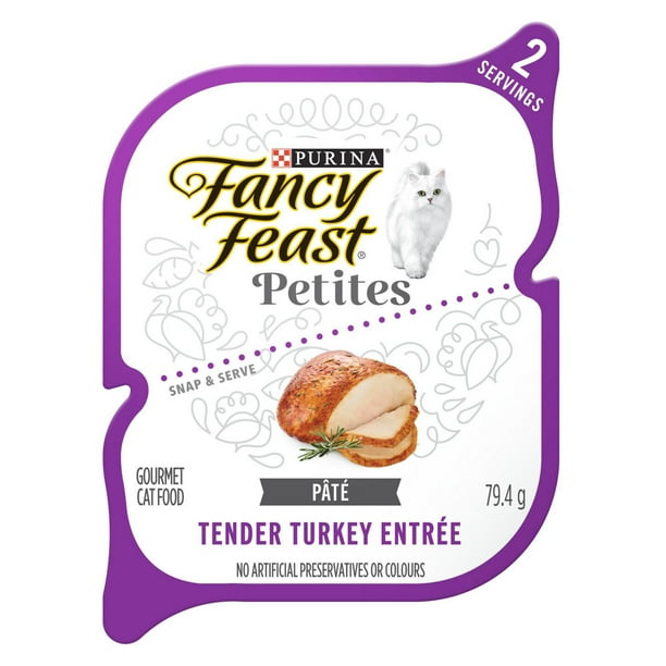 Fancy Feast Petites Pate Tender Turkey Entrée, Wet Cat Food 79.4 g, 79. ...