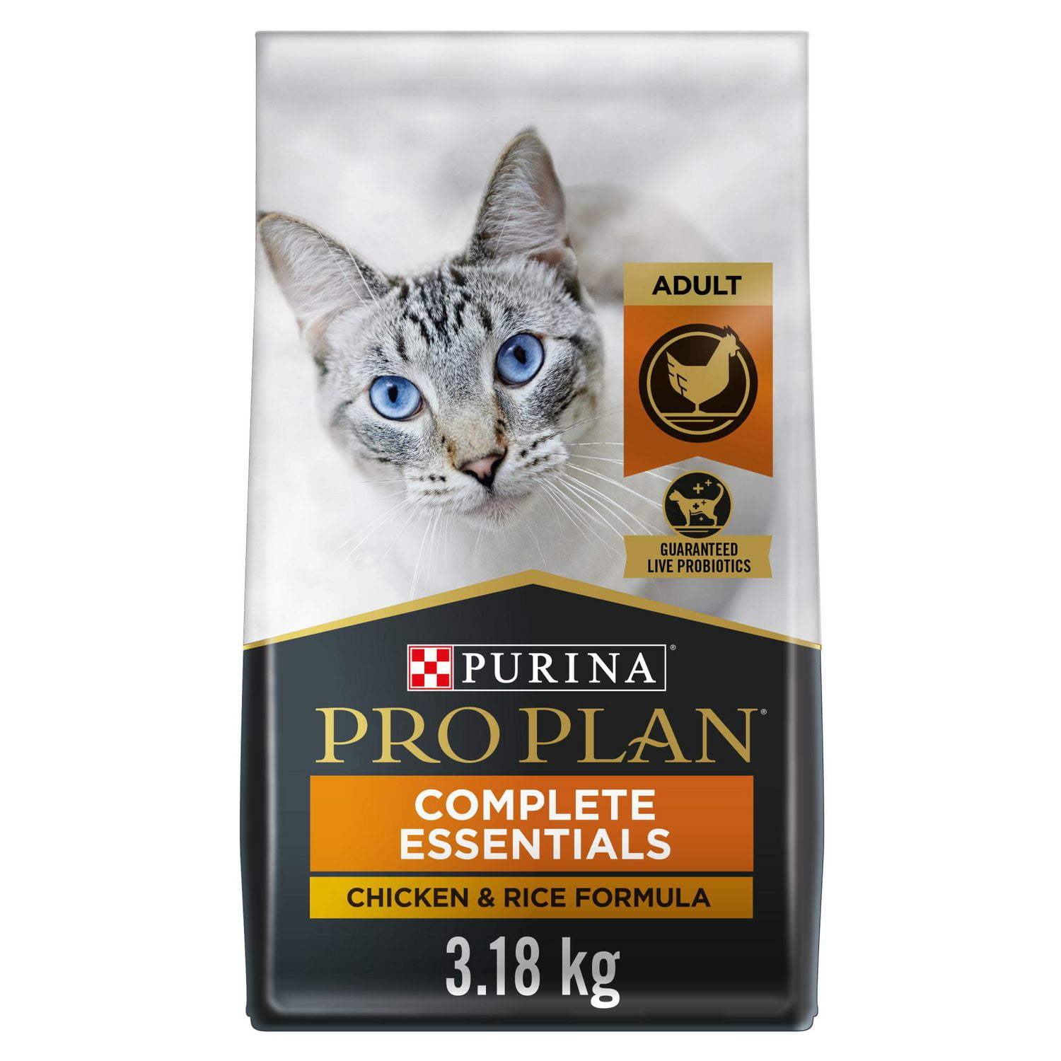 Purina Pro Plan Complete Essentials Chicken & Rice Formula, Dry Cat ...