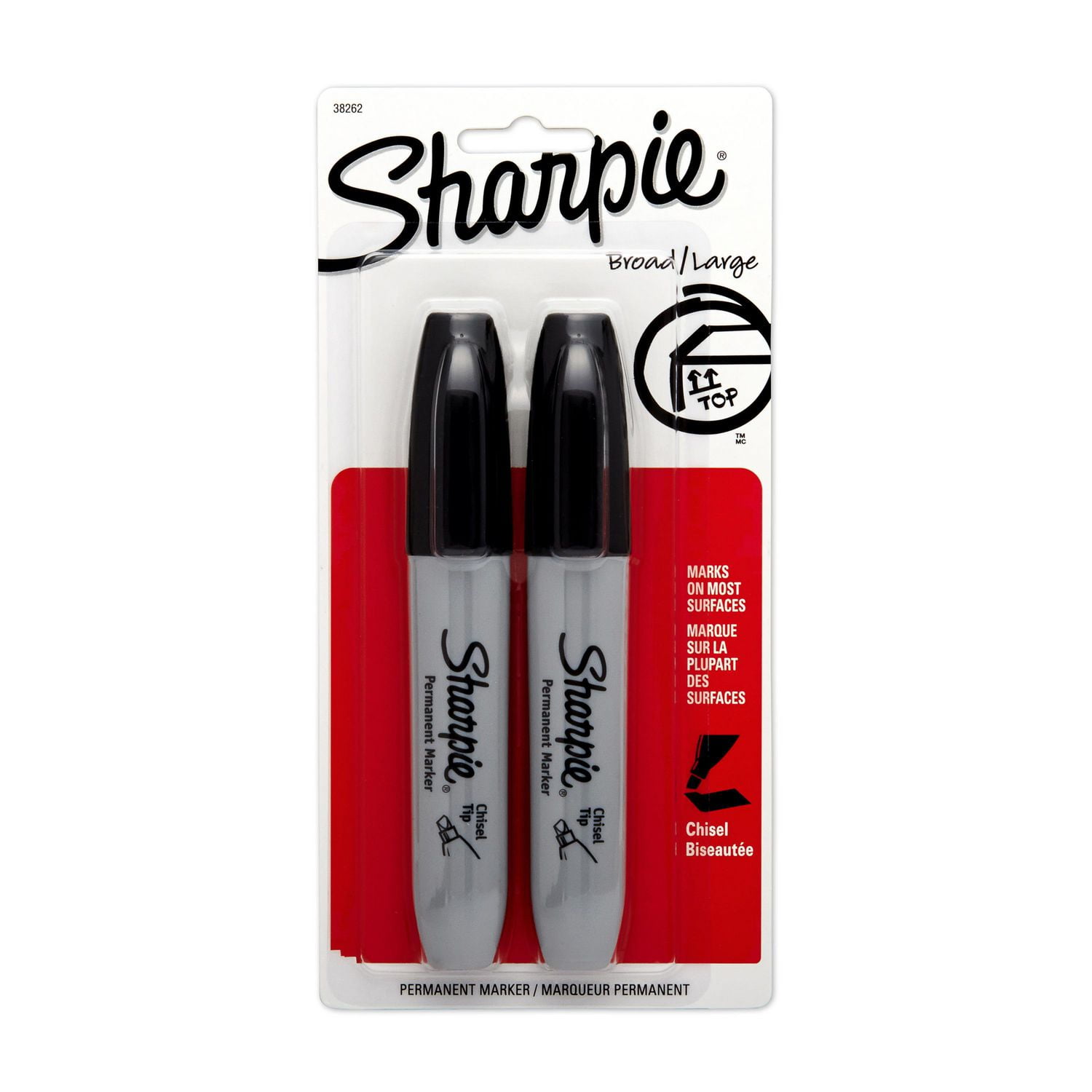 Sharpie Chisel Tip Permanent Markers Black 2 Pack Walmart Canada