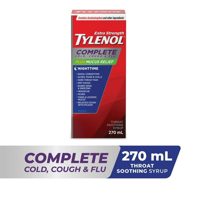Tylenol Extra Strength Complete Cold, Cough & Flu Plus Mucus Relief ...