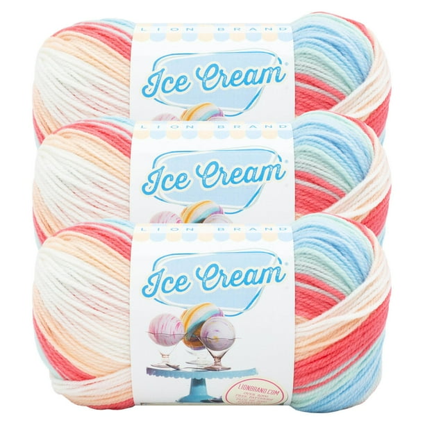 Lion Brand Ice Cream® Twinberry Cheesecake Yarn #3 Light/DK Yarn 100g ...