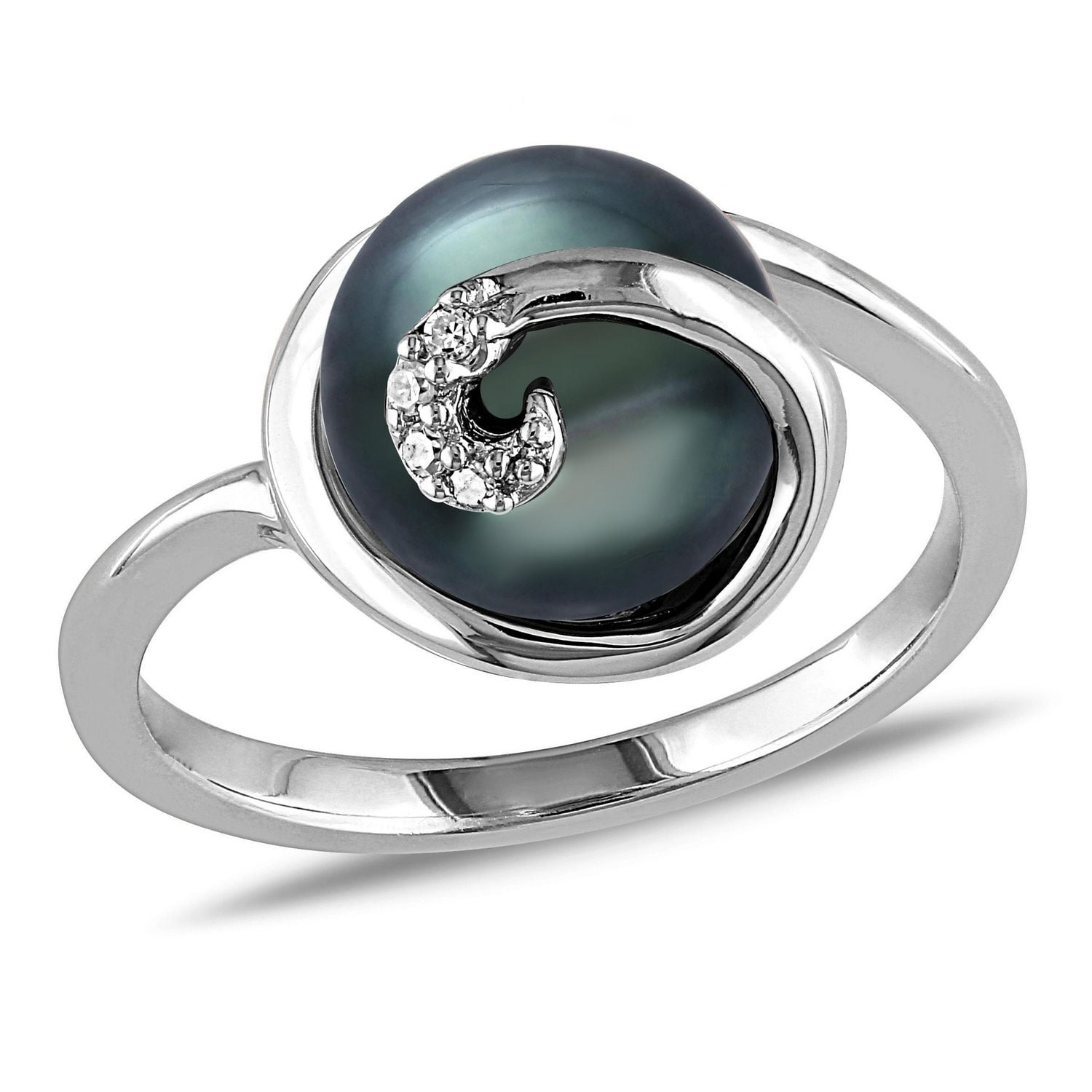 Click here for Miabella Tahitian Cultured Pearl And Diamond-Accen... prices