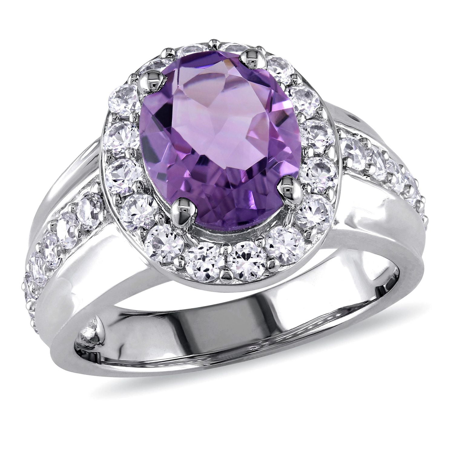 Click here for Miabella 3-3/4 Carat T. G.W. Amethyst And Created... prices