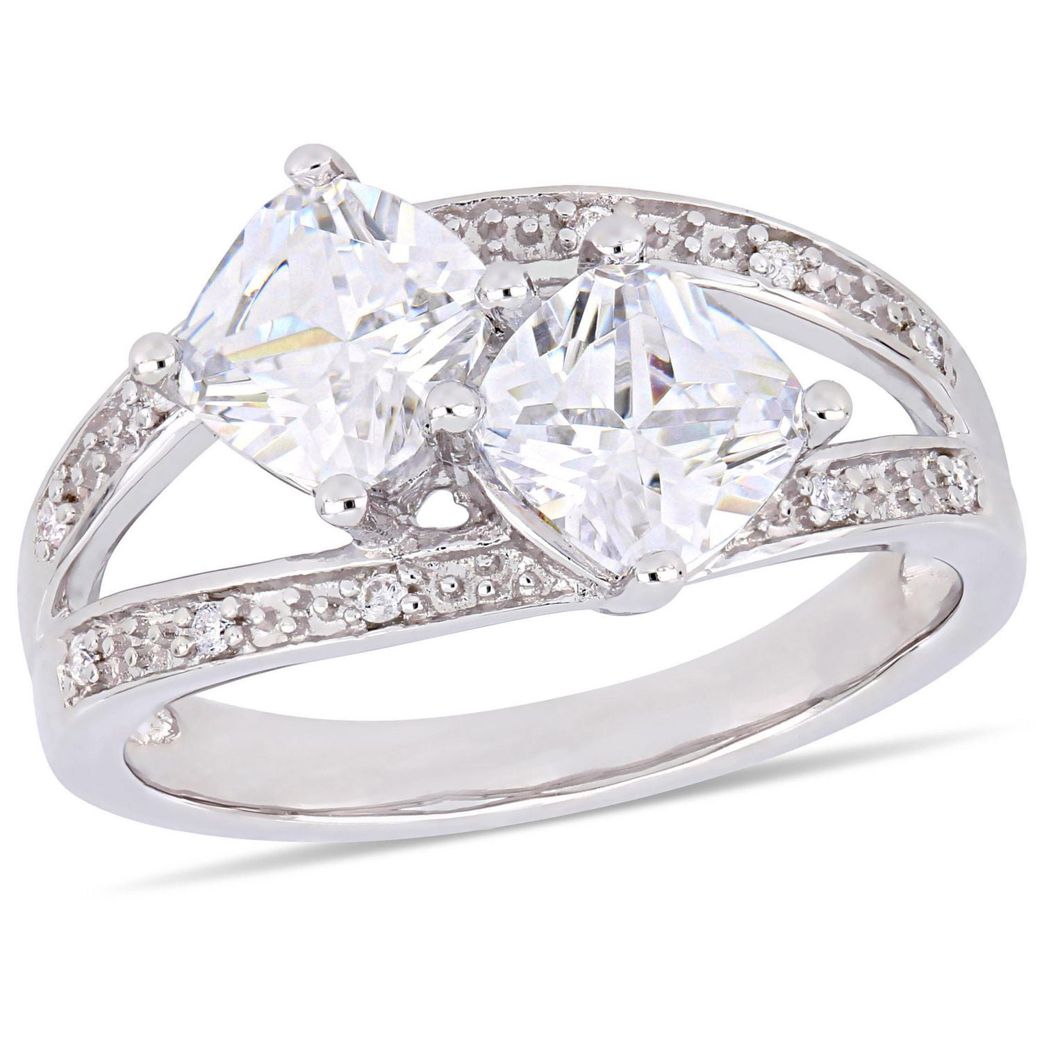 Click here for Miabella Cubic Zirconia And Diamond-Accent Sterlin... prices
