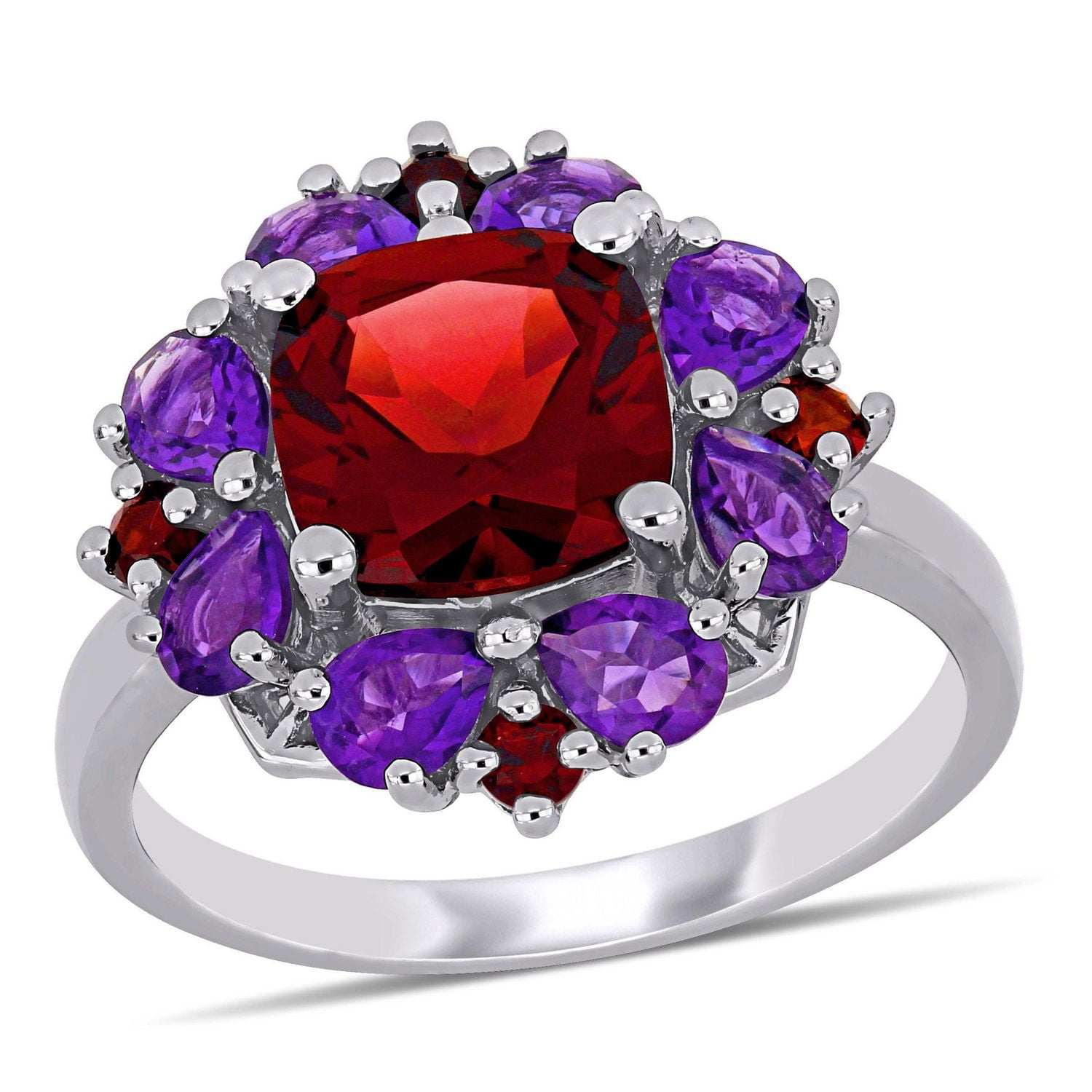 Click here for Miabella 4-2/5 Carat T. G.W. Garnet And Amethyst S... prices