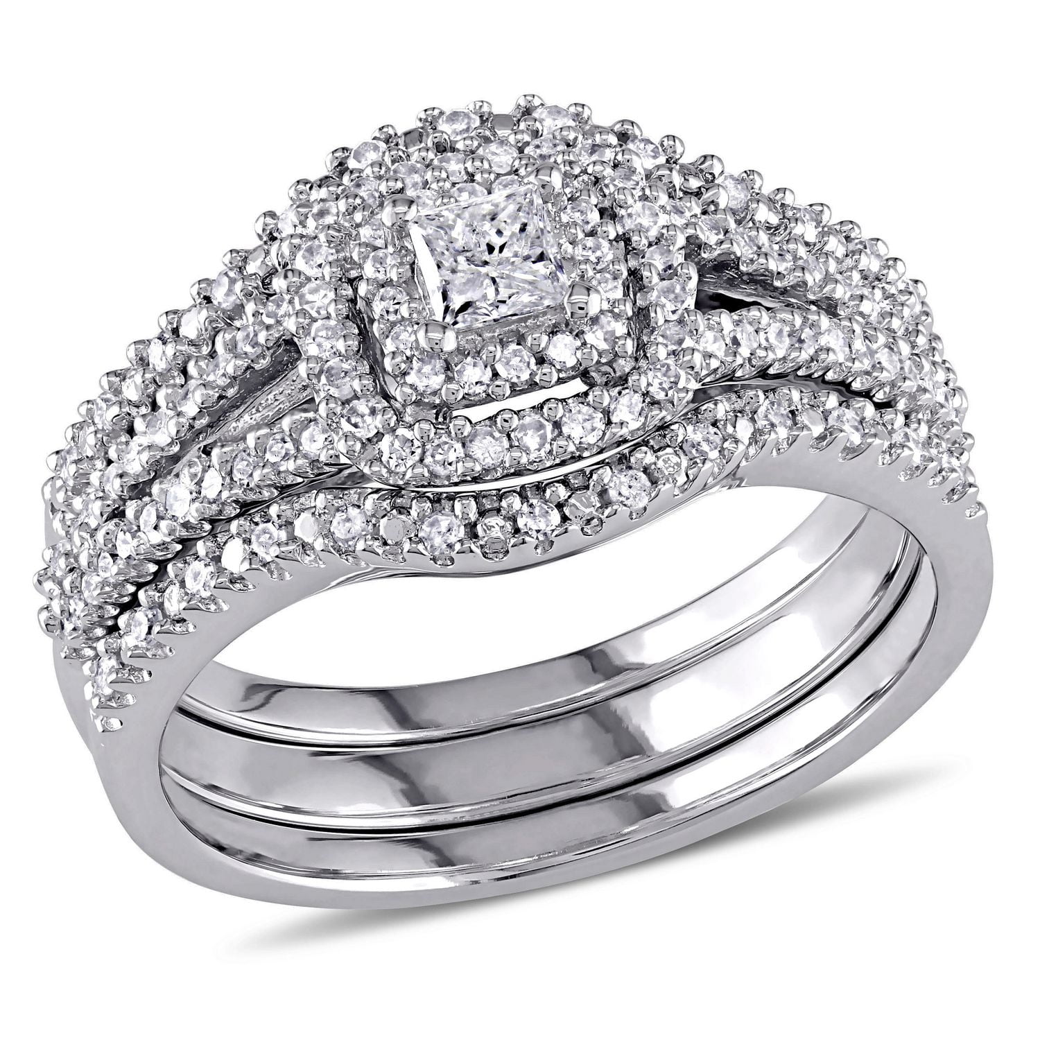 Click here for Miabella 1/2 Carat T. W. Princess And Round Diamon... prices