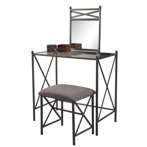 Amelia Metal Vanity Set With Glass Top - Walmart.ca