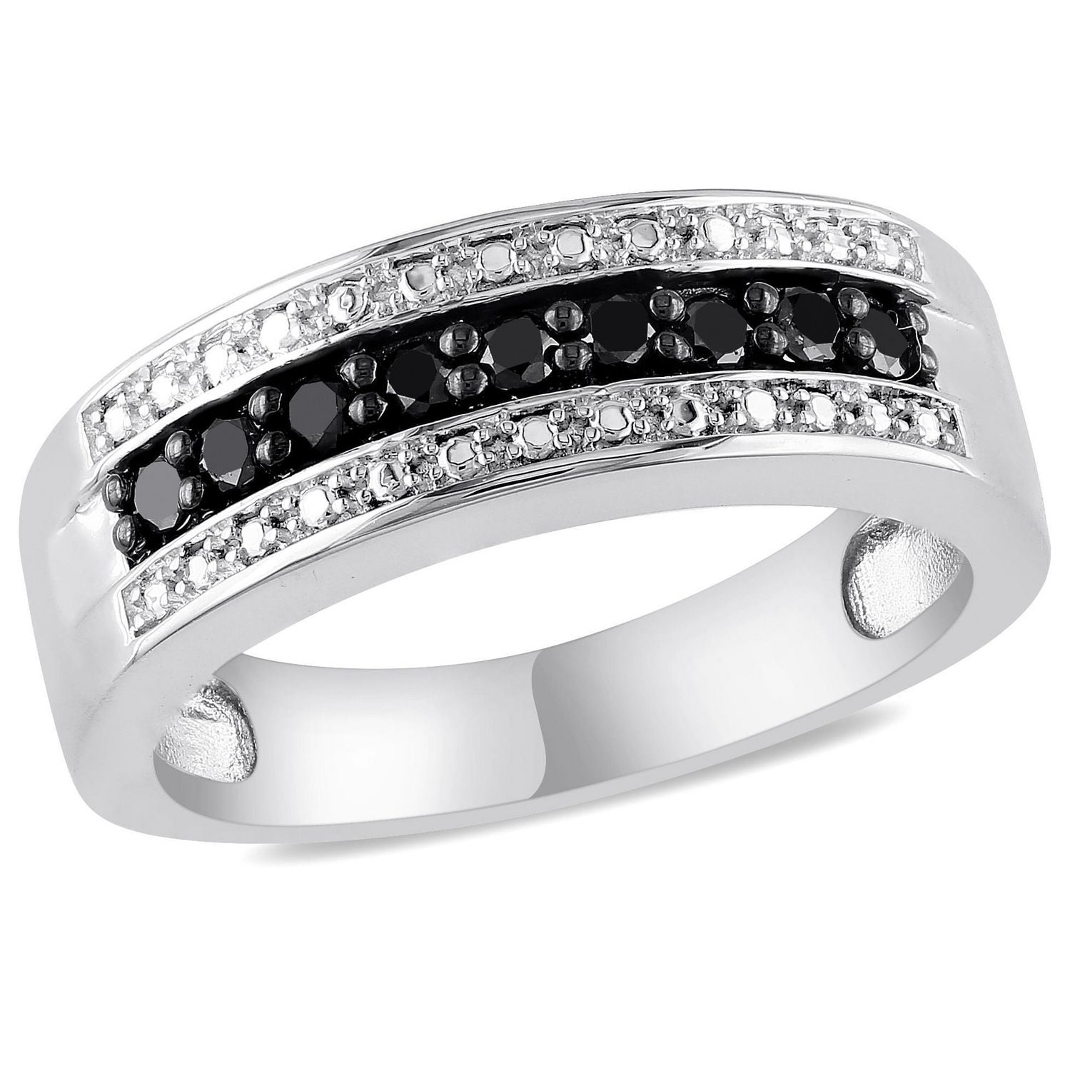 Click here for Asteria 1/4 Carat T. W. Black Diamond Sterling Sil... prices