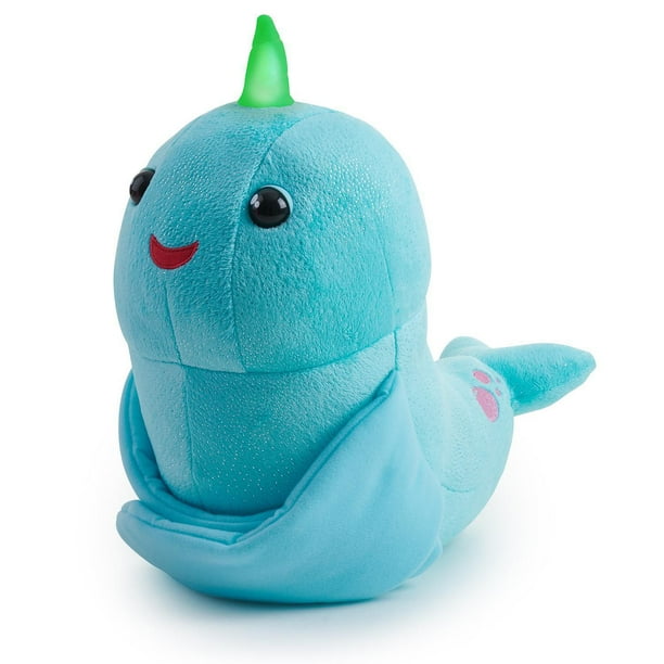 Fingerlings HUGS - Nikki (Blue Glitter) - Interactive Plush Narwhal ...