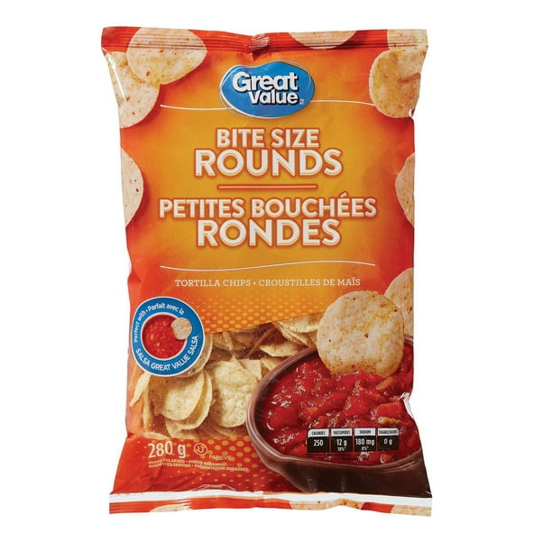 Great Value Great Value Bite Size Rounds Tortilla Chips - Walmart.ca