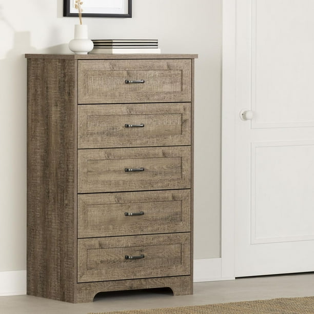 South Shore Prairie 5-Drawer Chest Weathered Oak - Walmart.ca
