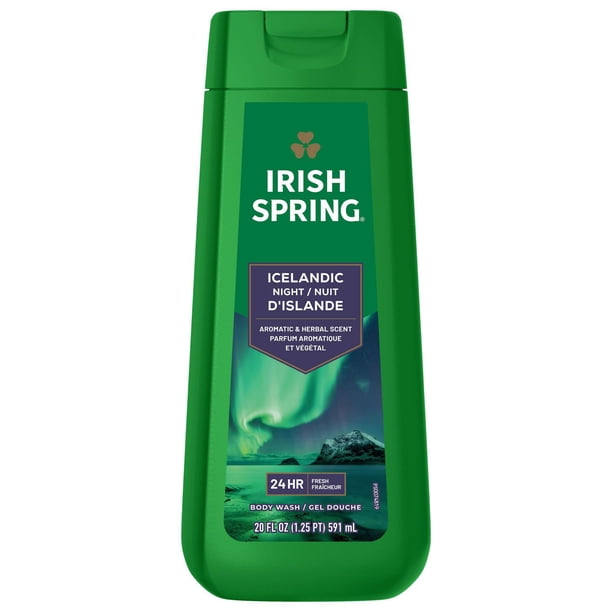 Irish Spring Icelandic Night Moisturizing Body Wash for Men, 24 Hour ...