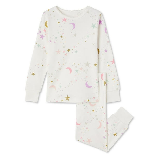 George Toddler Girls' Cotton Pajamas 2-Piece Set - Walmart.ca
