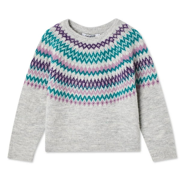George Toddler Girls' Fair Isle Sweater - Walmart.ca