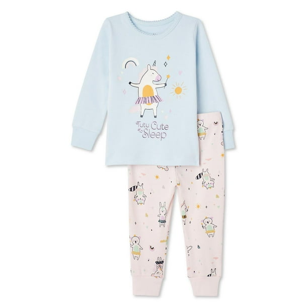 George Baby Girls' Cotton Pajamas 2-Piece Set - Walmart.ca