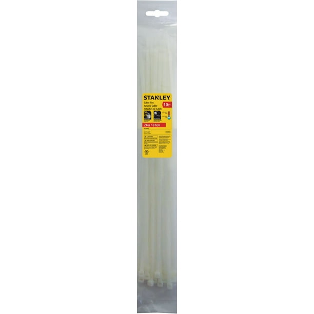 Stanley 10ct 24 In. White Cable Ties, Stanley - Walmart.ca