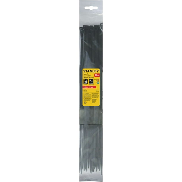 Stanley 10ct 24 In. Black Cable Ties, Stanley - Walmart.ca