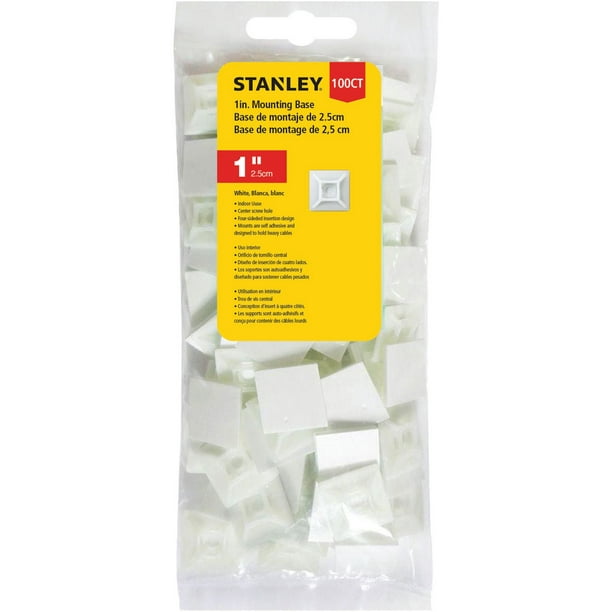 Stanley 50ct Cable Tie Mounting Base, Stanley - Walmart.ca