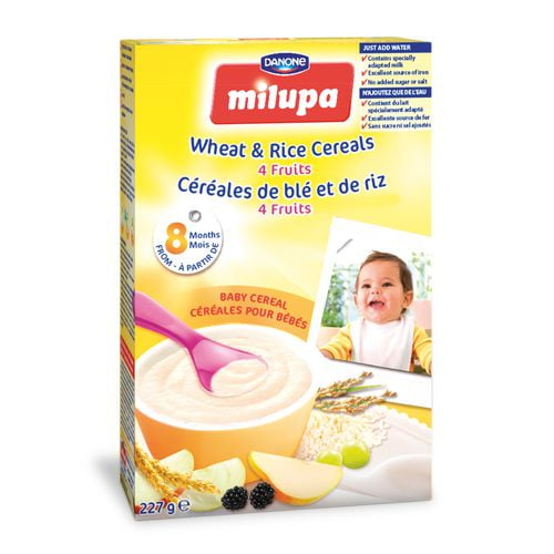 Milupa Baby Cereal - Wheat/Rice/4 Fruits - Walmart.ca