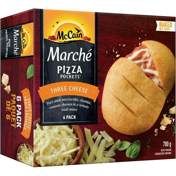 McCain Marché Pizza Pockets Three Cheese Frozen Snack - Walmart.ca