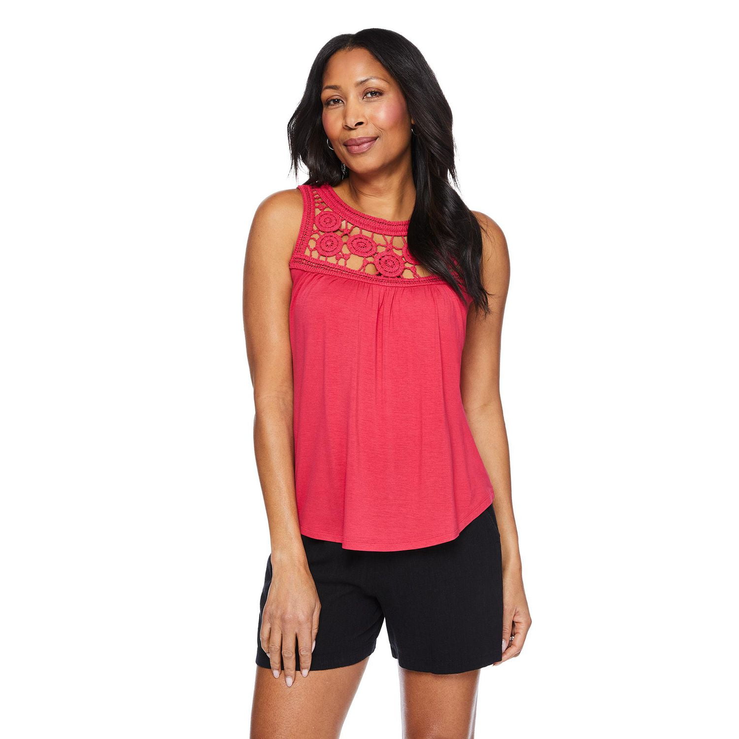 Click here for Iyla Womens Crochet Tank Xxl prices