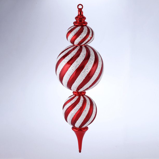 Holiday Time 24-inch Jumbo Shatterproof Finial Christmas Ornament, Red ...
